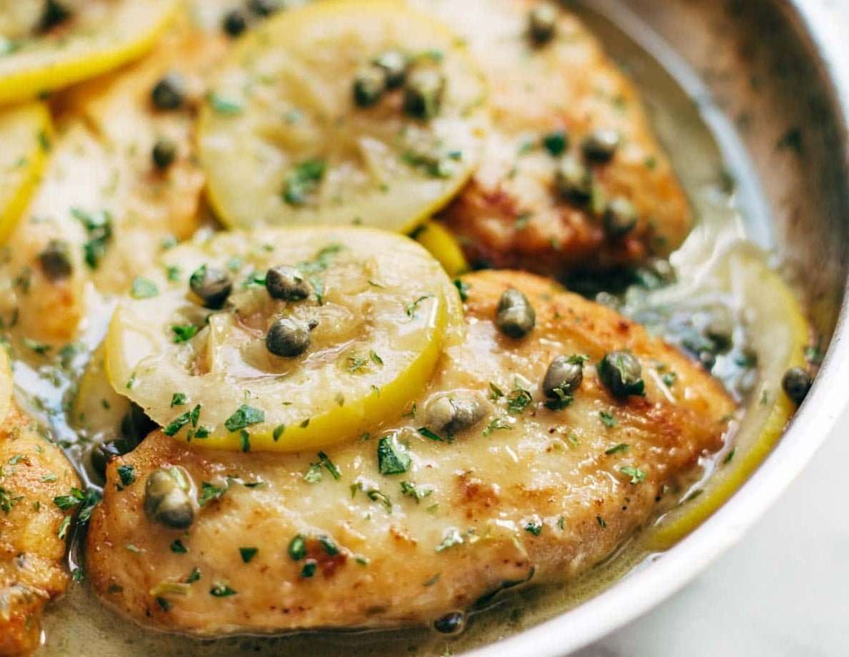 Roasted Chicken Piccata | The Fiery Chef