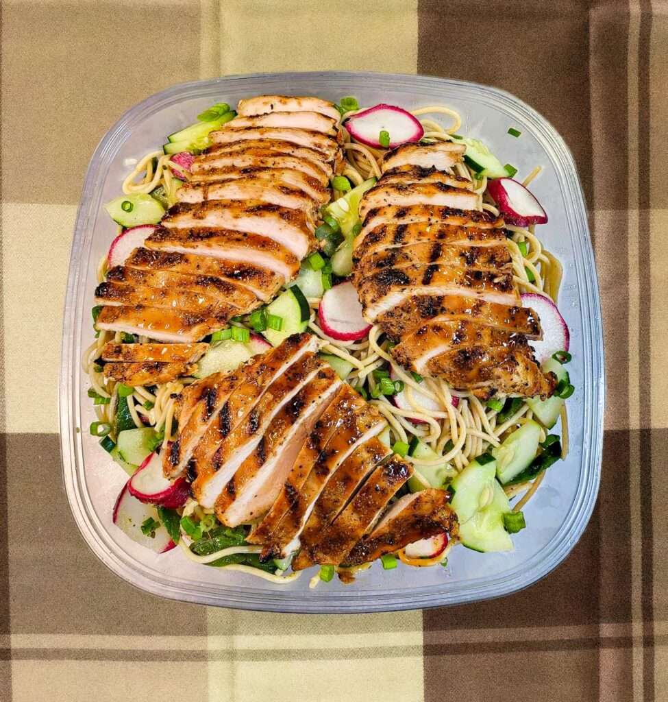 Teriyaki Pasta Salad Platter | The Fiery Chef